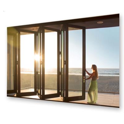 China Aluminum Alloy Modern Style Waterproof Bifold Doors For Balcony Glass Windows for sale
