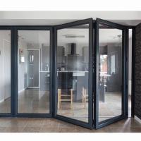 China Aluminum Alloy Modern Style Waterproof Bifold Doors For Balcony Glass Windows for sale