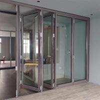 China Aluminum Alloy Modern Style Waterproof Bifold Doors For Balcony Glass Windows for sale
