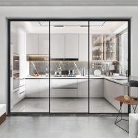China Customizable Soundproof Aluminum Sliding Double Glass Doors With 10 Sealing Layers for sale