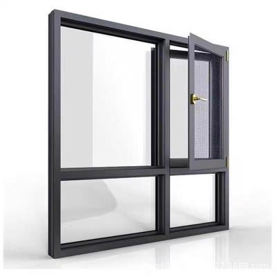 China Level 6 Water Tightness Aluminum Horizontal Open Casement Windows for Folding Screen for sale