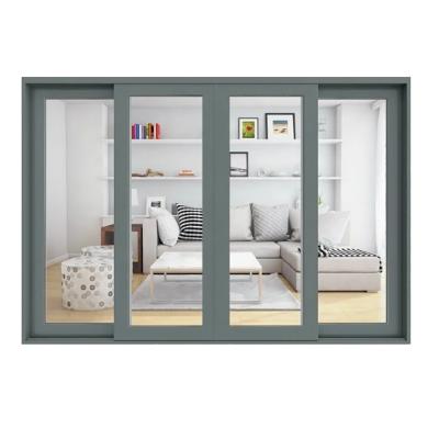China Residential Aluminium Sliding Doors With Thermal Break And Stainless Steel Screen for sale