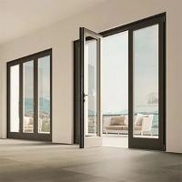 China 35dB Sound Insulation Coefficient Aluminum Alloy Casement Doors With 10 Sealing Layers for sale