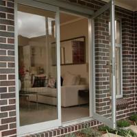 China 70mm Width Aluminum Double Glass Casement Doors With Waterproof And Soundproof Design for sale