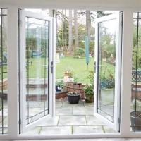China 70mm Width Aluminum Double Glass Casement Doors With Waterproof And Soundproof Design for sale