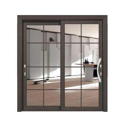 China Aluminum Sliding Windows with Muntins and 8-Way Seal Stainless Steel Screen Netting for sale
