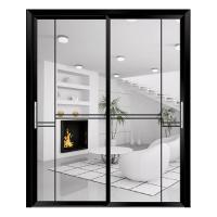 China Aluminum Sliding Windows with Muntins and 8-Way Seal Stainless Steel Screen Netting for sale