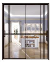 China Aluminum Sliding Windows with Muntins and 8-Way Seal Stainless Steel Screen Netting for sale
