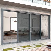 China Stainless Steel Screen Netting Aluminum Sliding Glass Doors with Thermal Break and Good for sale