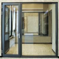 China Finished Aluminum Double Glazed Casement Doors For Commercial Buildings And Offices for sale
