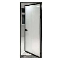 China Finished Aluminum Double Glazed Casement Doors For Commercial Buildings And Offices for sale
