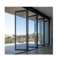 China Aluminium Bi-fold Patio Folding Glass Doors Outswing Can Be Upgraded To Triplex Glass for sale