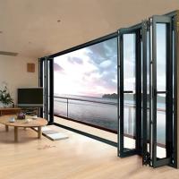 China Aluminium Bi-fold Patio Folding Glass Doors Outswing Can Be Upgraded To Triplex Glass for sale
