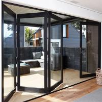 China Aluminium Bi-fold Patio Folding Glass Doors Outswing Can Be Upgraded To Triplex Glass for sale