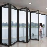 China Aluminium Bi-fold Patio Folding Glass Doors Outswing Can Be Upgraded To Triplex Glass for sale