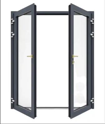 China Minimalist Design Waterproof Aluminum Alloy Casement Doors For Swing Opening Method for sale