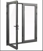China Minimalist Design Waterproof Aluminum Alloy Casement Doors For Swing Opening Method for sale
