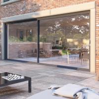 China Energy Residential Sliding Door with 1.4mm Aluminum Wall Thickness and Thermal Break for sale
