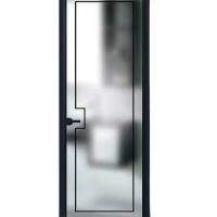 China Push and Pull Opening Method SKATE Standard Slim Luxury Black Color Villa House Aluminum Casement Glass Doors for sale