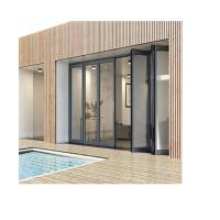 China SKATE 6 Panels Black Aluminium Sliding Door with Heat Insulation Coefficient K Value ≤2.1 for sale