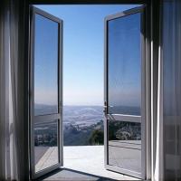 China Custom High Wind Resistance Double Glass Aluminum Alloy Casement Doors for Home Office for sale