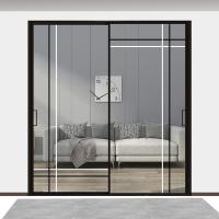 China Producing Aluminum Narrow Frame Sliding Tempering Glass Doors with Minimalist Design for sale