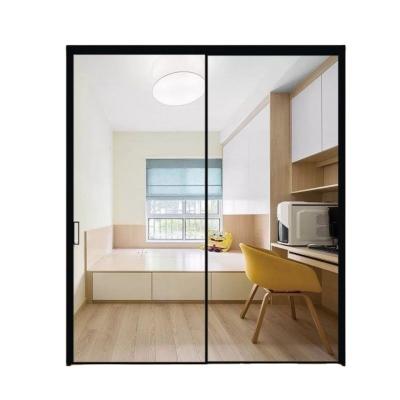 China Modern Simple Design Aluminum Narrow Frame Sliding Glass Door with Waterproof Feature for sale