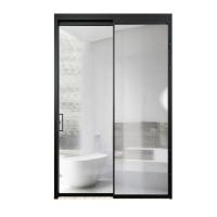China Modern Simple Design Aluminum Narrow Frame Sliding Glass Door with Waterproof Feature for sale