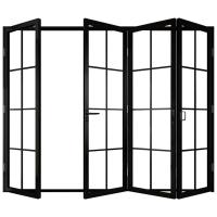 China Triplex Glass Sliding Door Aluminum Alloy Tempering Glass Folding Doors for sale
