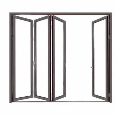 China European Style Aluminum Balcony Glass Folding Door Good and for Triplex Glass Upgrade for sale
