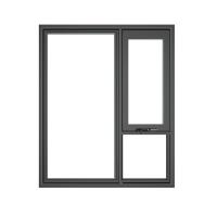 China Advanced R D Hanging Curtain Type Aluminum Casement Window with Level 8 Air Tightness for sale