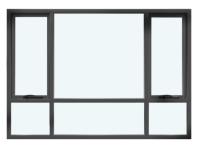 China Bedroom Improvement Aluminium Hand Crank Open Windows with Modern Customized Design for sale
