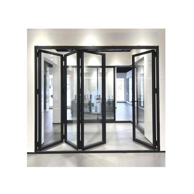 China Aluminum Alloy Bifold Doors Modern Style And Custom-Built With Triplex Glass Upgrade for sale