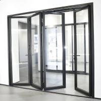 China Aluminum Alloy Bifold Doors Modern Style And Custom-Built With Triplex Glass Upgrade for sale