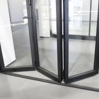 China Aluminum Alloy Bifold Doors Modern Style And Custom-Built With Triplex Glass Upgrade for sale