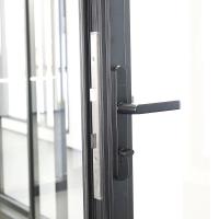 China Aluminum Alloy Bifold Doors Modern Style And Custom-Built With Triplex Glass Upgrade for sale