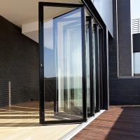 China 1.4mm Wall Thickness Aluminum Glass Patio Accordion Door for Modern Security Solution for sale