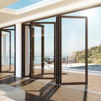 China 1.4mm Wall Thickness Aluminum Glass Patio Accordion Door for Modern Security Solution for sale
