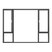 China Canadian Standard Mass Production Thermal Break Aluminum Casement Windows with Material for sale