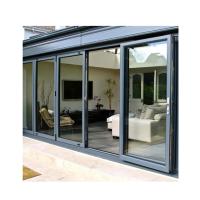 China Aluminum Alloy Black Thick Frame Sliding Door for Residential Double Glazing by SKATE for sale
