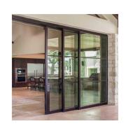 China Aluminum Alloy Black Thick Frame Sliding Door for Residential Double Glazing by SKATE for sale