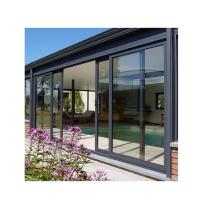 China Aluminum Alloy Black Thick Frame Sliding Door for Residential Double Glazing by SKATE for sale