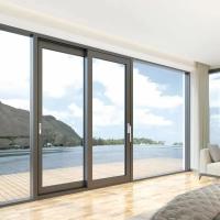 China Minimalist Design Style Super Large High Precision Aluminum Alloy Lift Sliding Door for sale