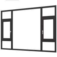 China Customized Aluminium Black Casement Windows The Perfect Choice for Louver Curtains for sale