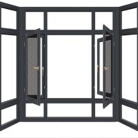China Customized Aluminium Black Casement Windows The Perfect Choice for Louver Curtains for sale