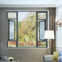 China Swing Open Style Acoustic Aluminum Alloy Casement Windows with 304 Stainless Steel Mesh for sale