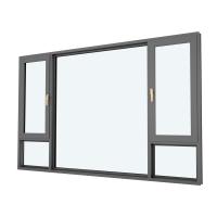China Level 6 Water Tightness Modern House Design Soundproof Aluminum Alloy Casement Windows for sale