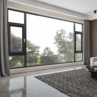 China Level 6 Water Tightness Modern House Design Soundproof Aluminum Alloy Casement Windows for sale