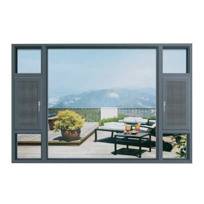 China Double Layer Casement Windows with 5 27A 55 9A 5 12A 5 Glass and Level 8 Air Tightness for sale