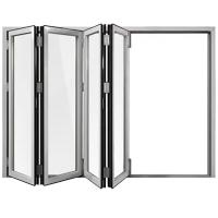 China Chinese Design Style Skate Aluminum Thermal Break Bi-Fold Doors with 1.4mm Wall Thickness for sale